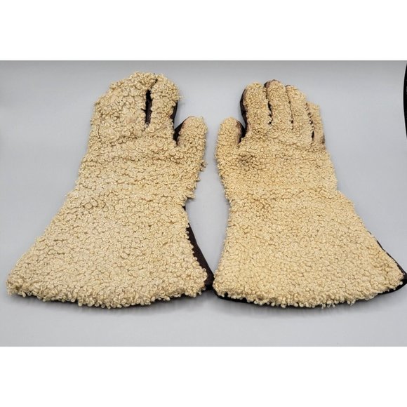 Unbranded | Accessories | Curly Lambswool Leather Gloves Trapper Trail ...